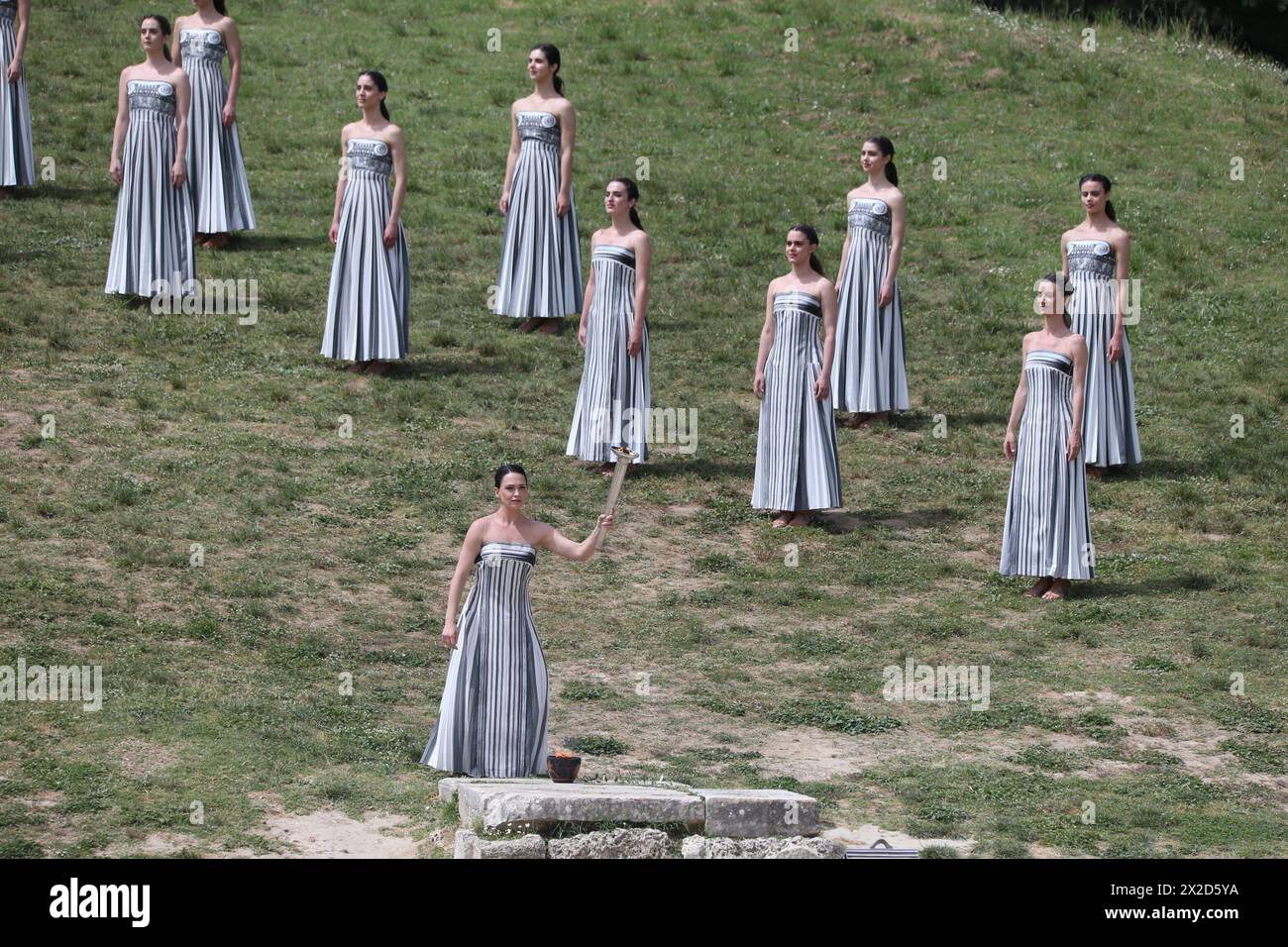 Actress Mary Mina, in the role of an ancient Greek High Priestess ...