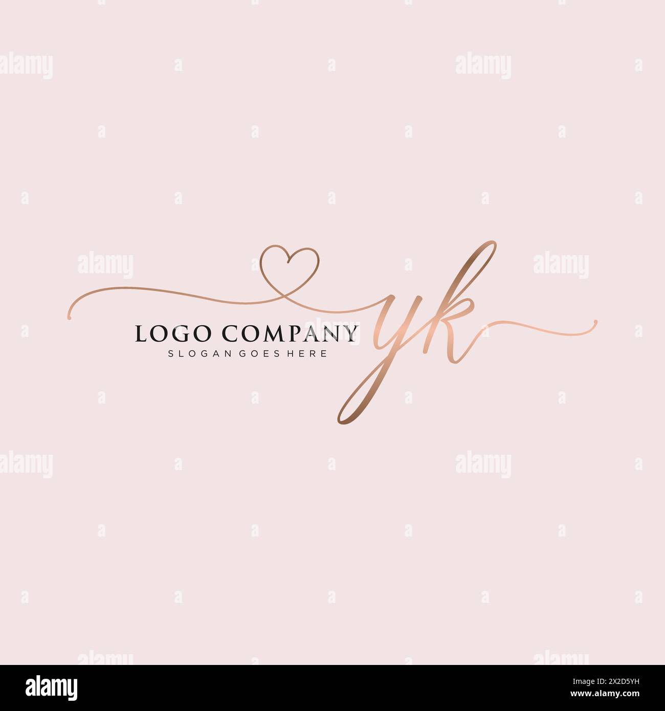 YK beauty monogram and elegant logo design Stock Vector Image & Art - Alamy