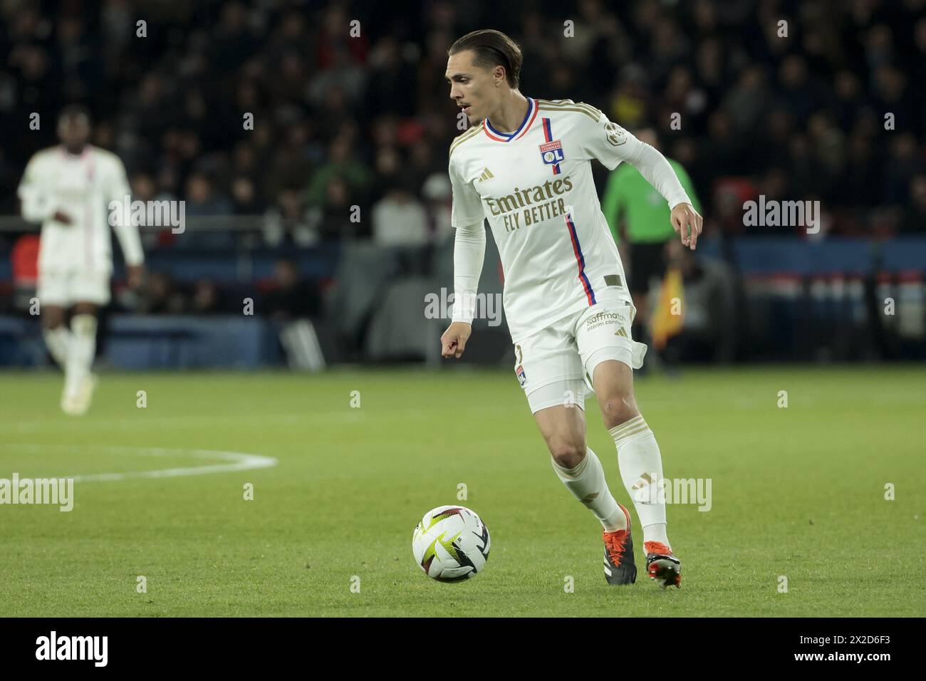 Maxence Caqueret of Lyon during the French championship Ligue 1 ...