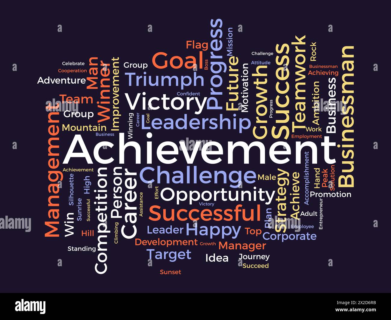 Achievement word cloud template. Business model concept vector ...