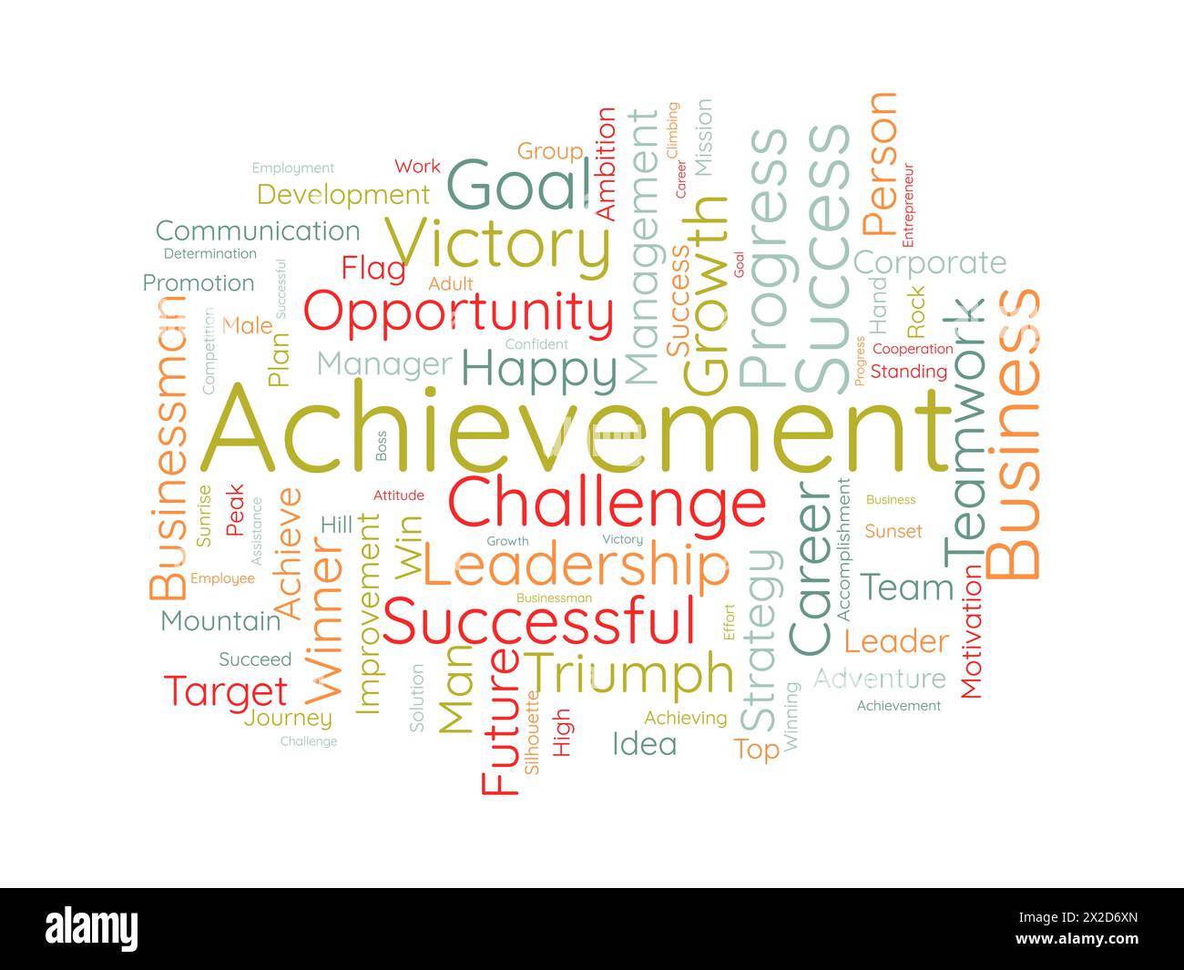 Achievement word cloud template. Business model concept vector ...