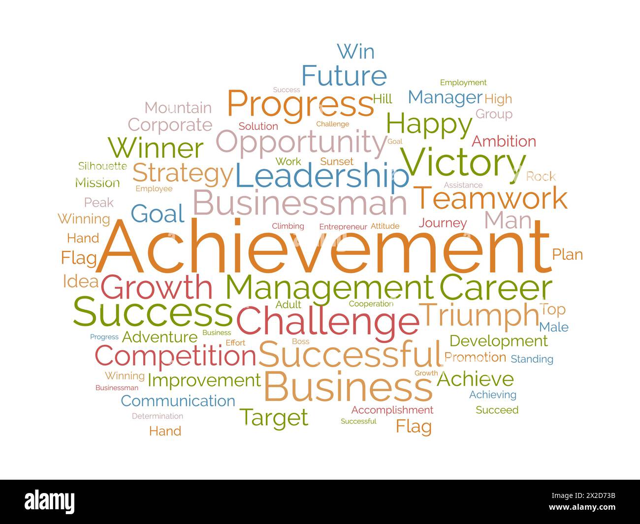 Achievement word cloud template. Business model concept vector ...