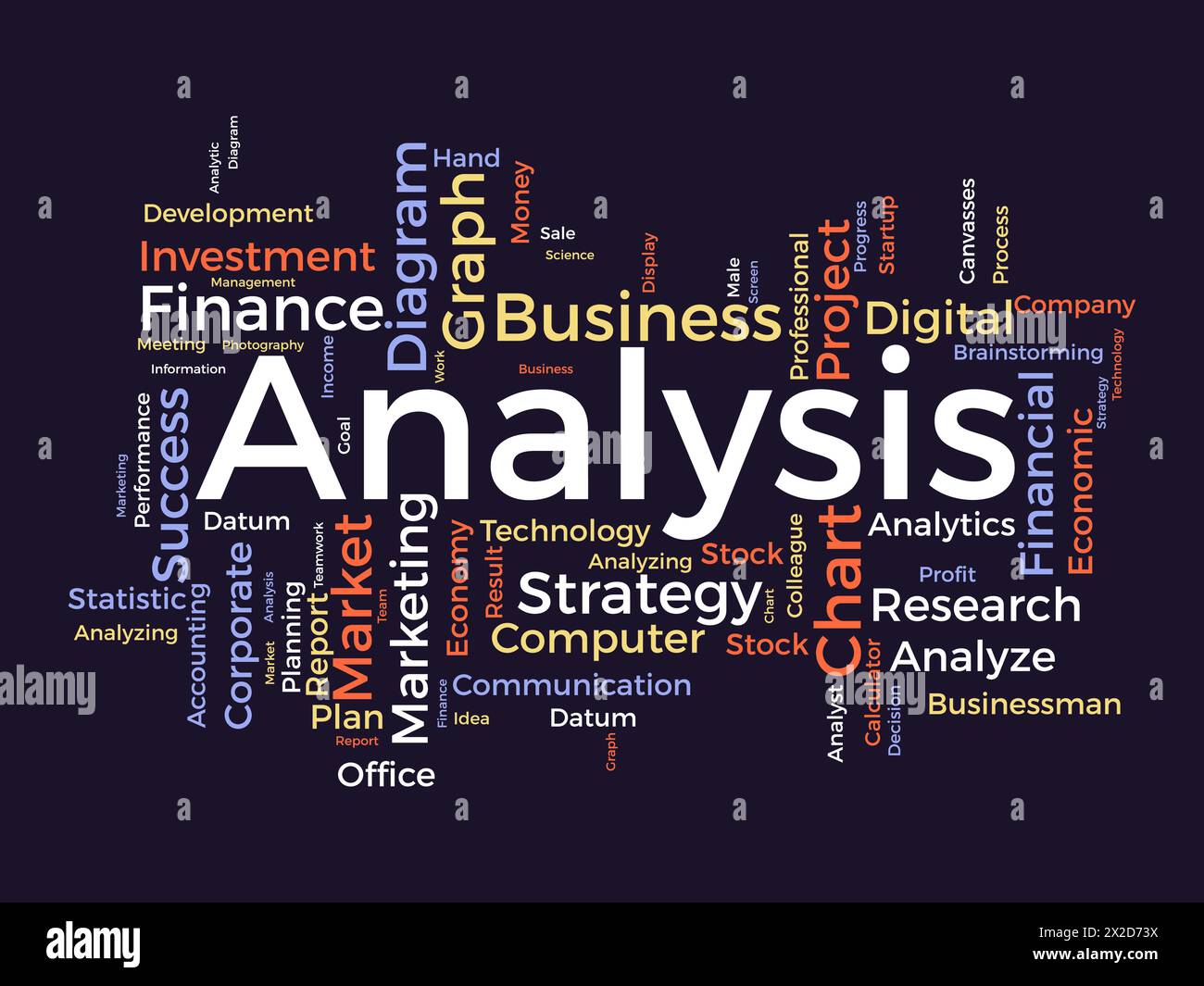 Analysis word cloud template. Business model concept vector background ...