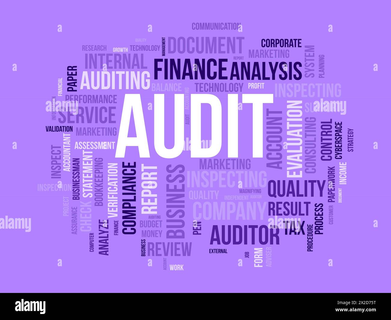 Audit word cloud template. Business model concept vector background ...