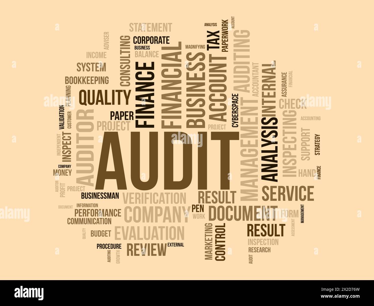 Audit word cloud template. Business model concept vector background ...
