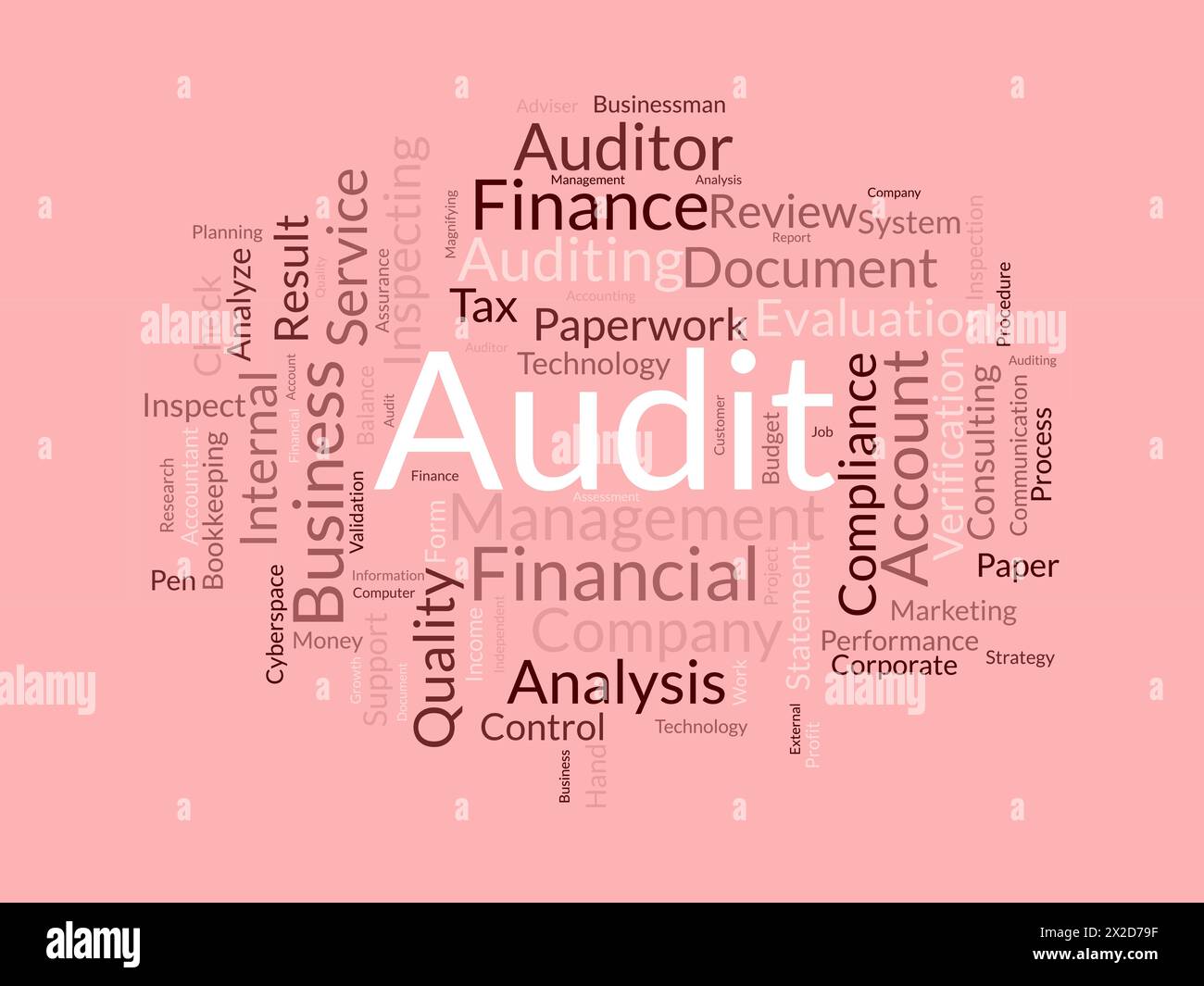 Audit word cloud template. Business model concept vector background ...