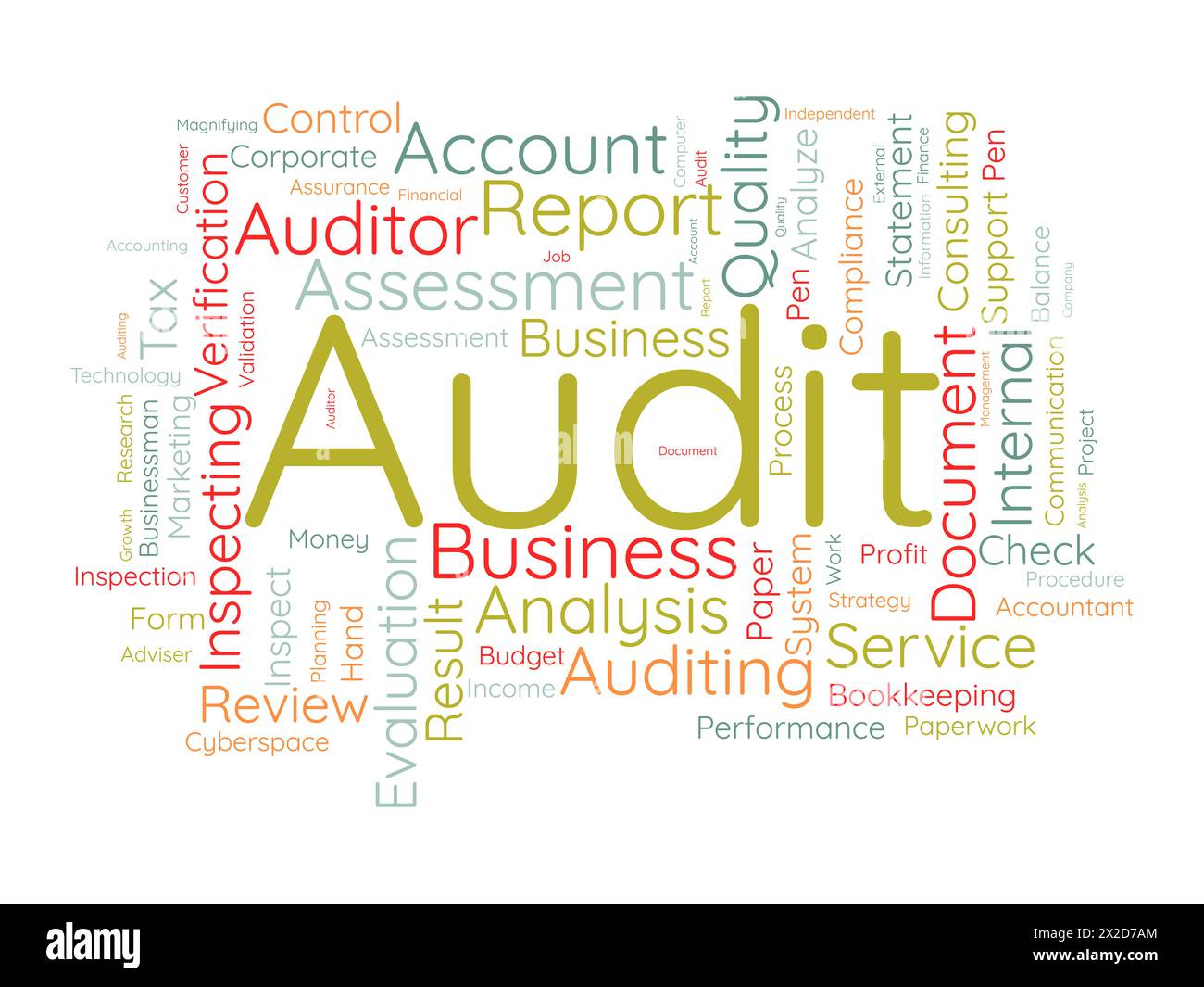 Audit word cloud template. Business model concept vector background ...