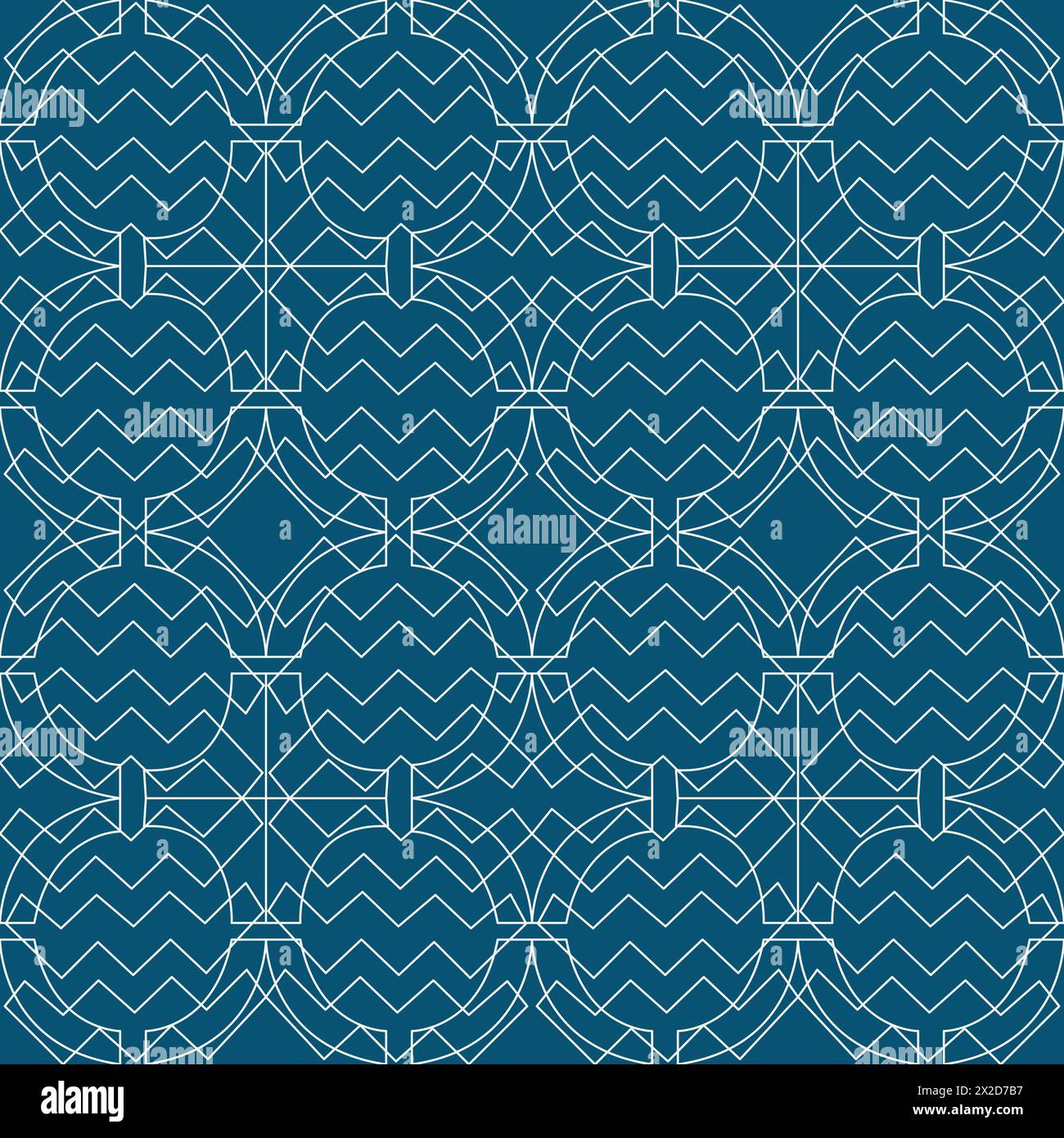 A textile with an aqua blue background and white pattern inspired by ...