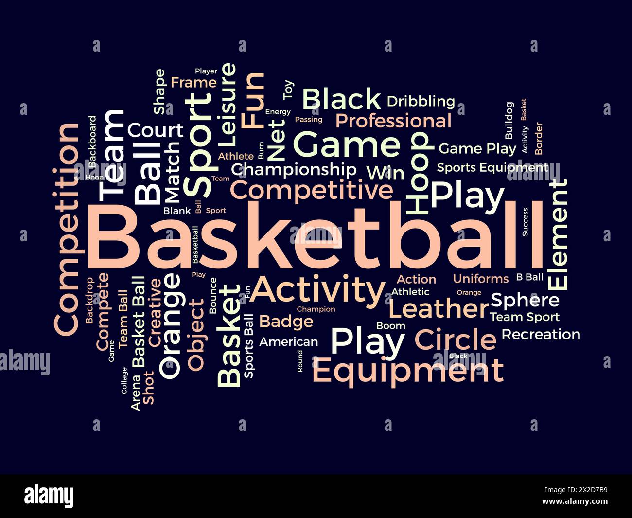 Basketball word cloud template. Sports concept vector background Stock ...