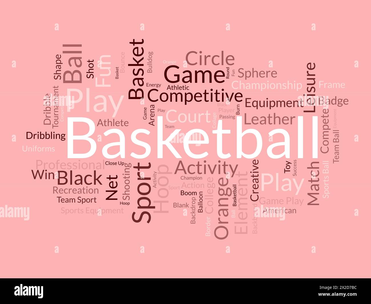 Basketball word cloud template. Sports concept vector background Stock ...