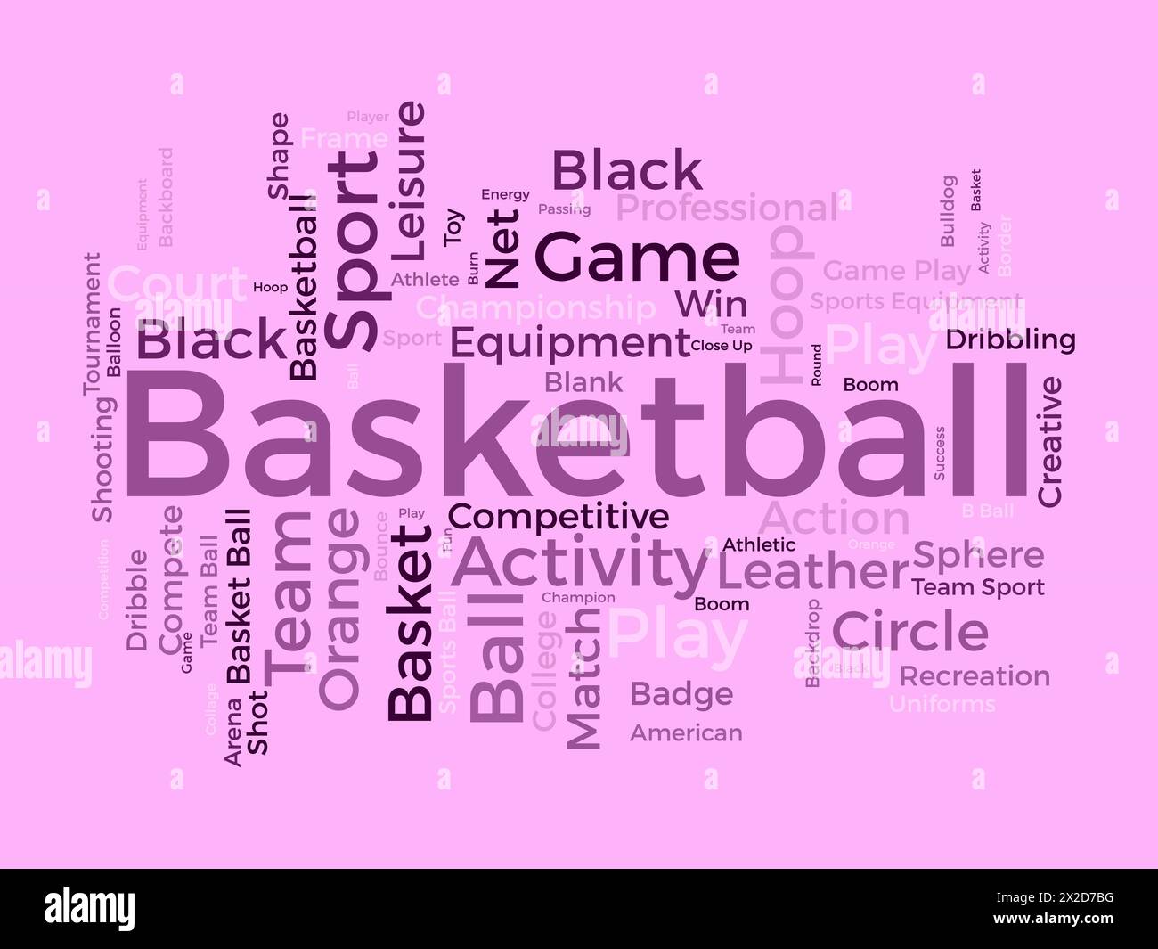 Basketball word cloud template. Sports concept vector background Stock ...