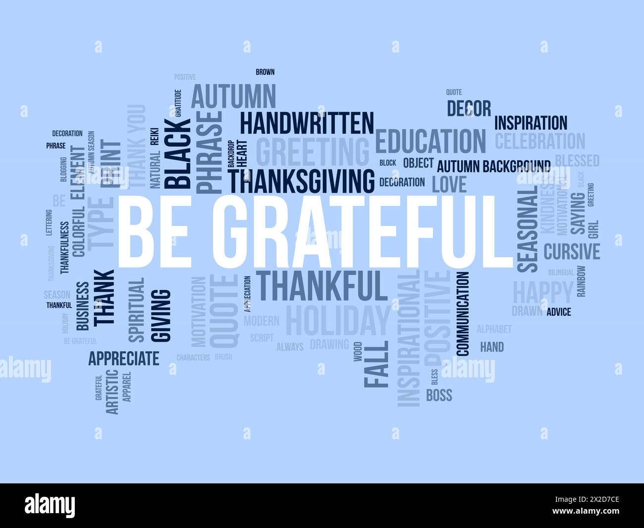 Be Grateful word cloud template. Gratitude concept vector background ...