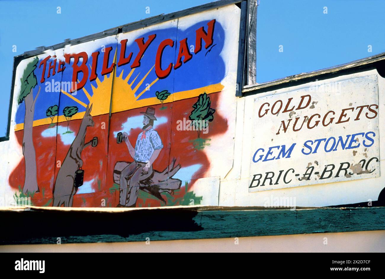 Gold mining town shop sign Billy Can, Coolgardie, Western Australia ...