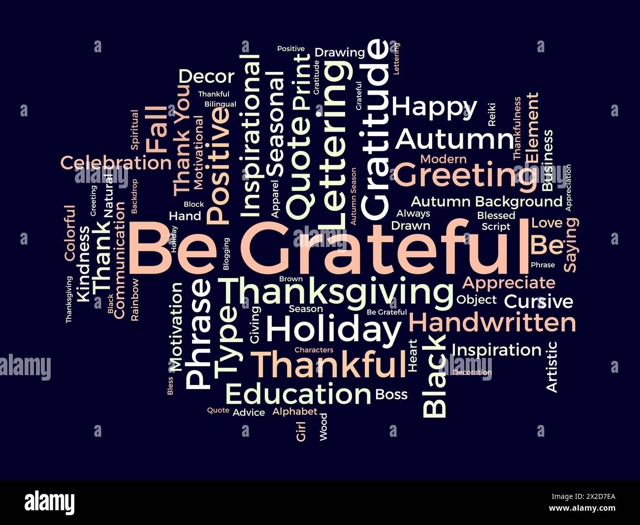Be Grateful word cloud template. Gratitude concept vector background ...