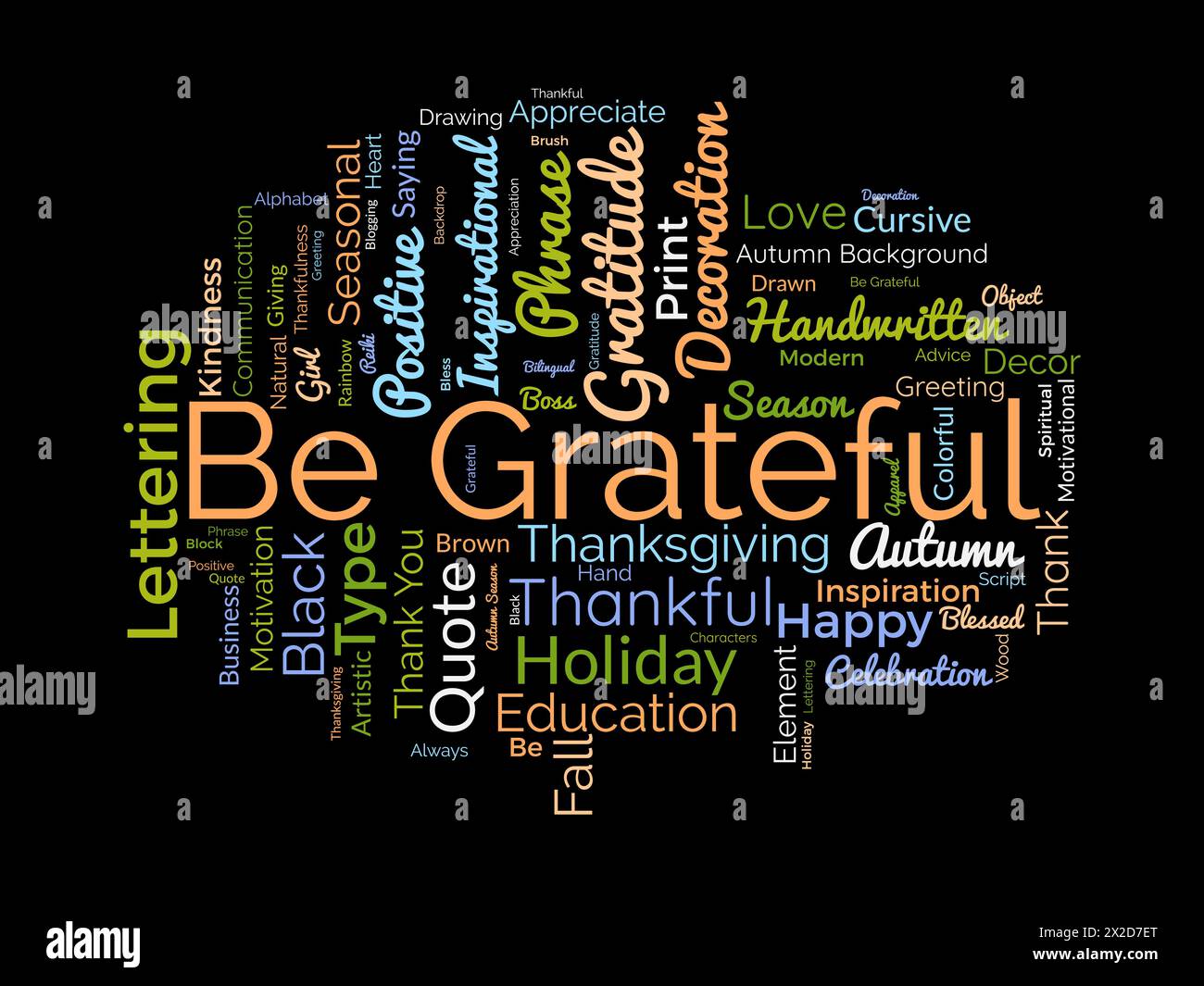 Be Grateful word cloud template. Gratitude concept vector background ...