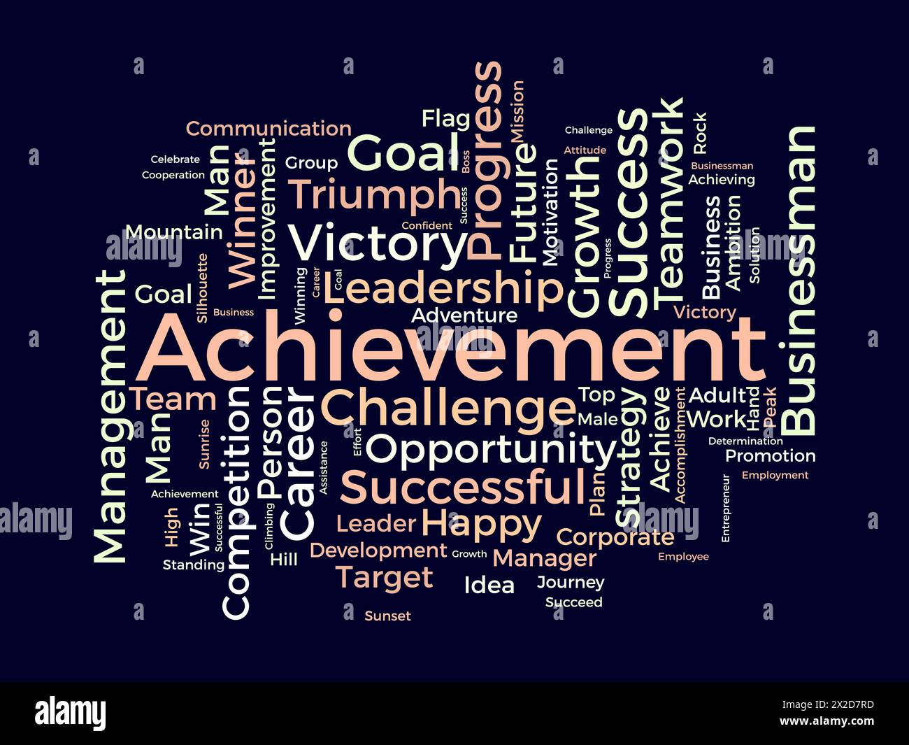 Achievement word cloud template. Business model concept vector ...