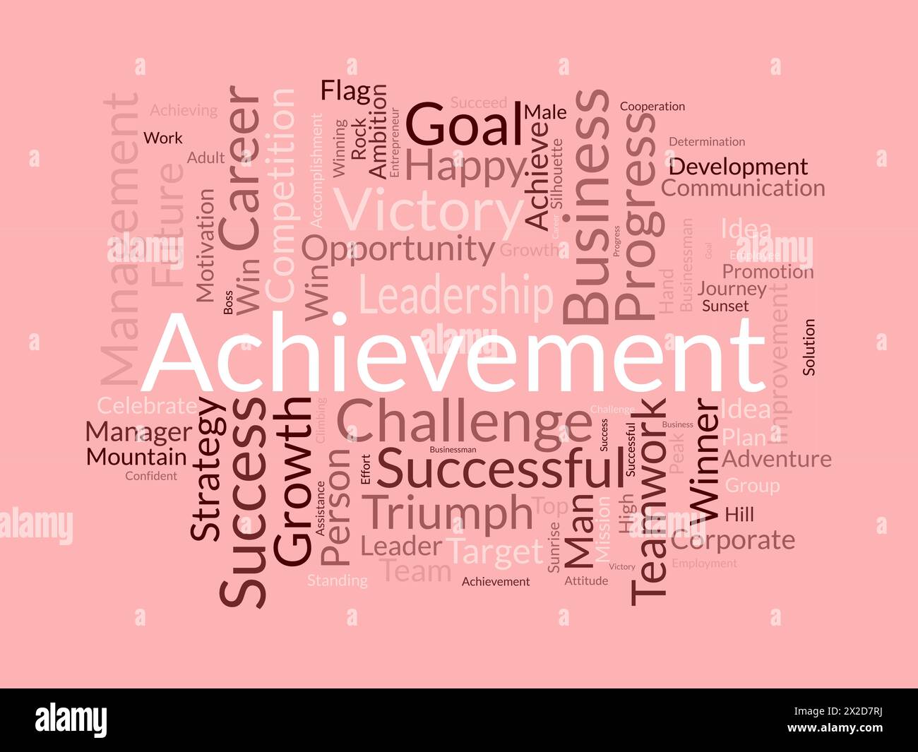 Achievement word cloud template. Business model concept vector ...