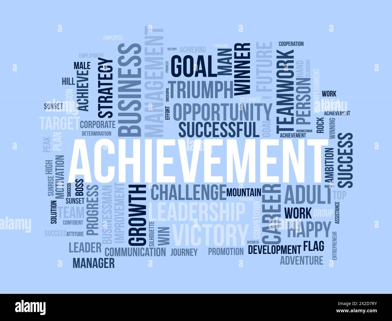 Achievement word cloud template. Business model concept vector ...