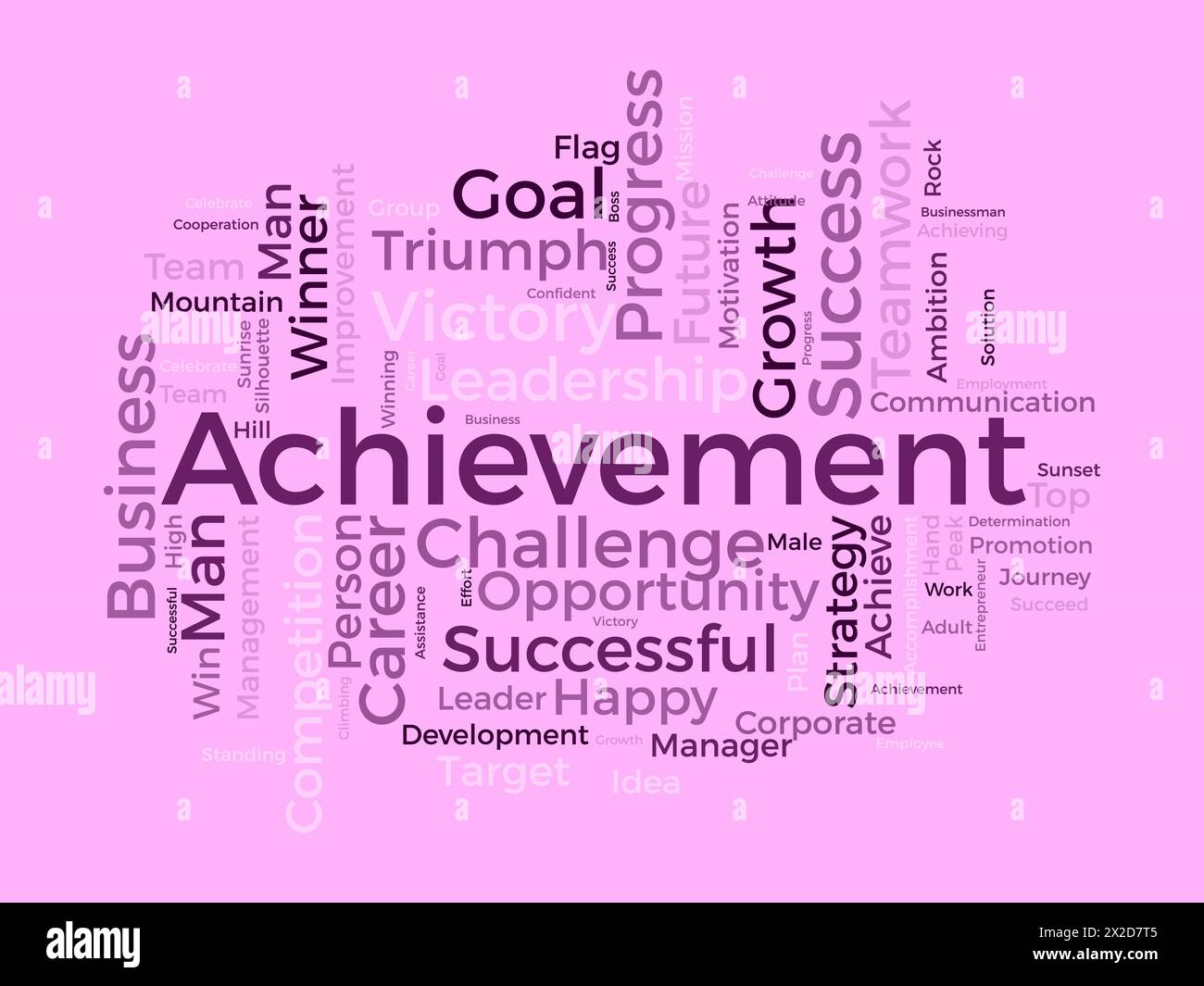 Achievement word cloud template. Business model concept vector ...