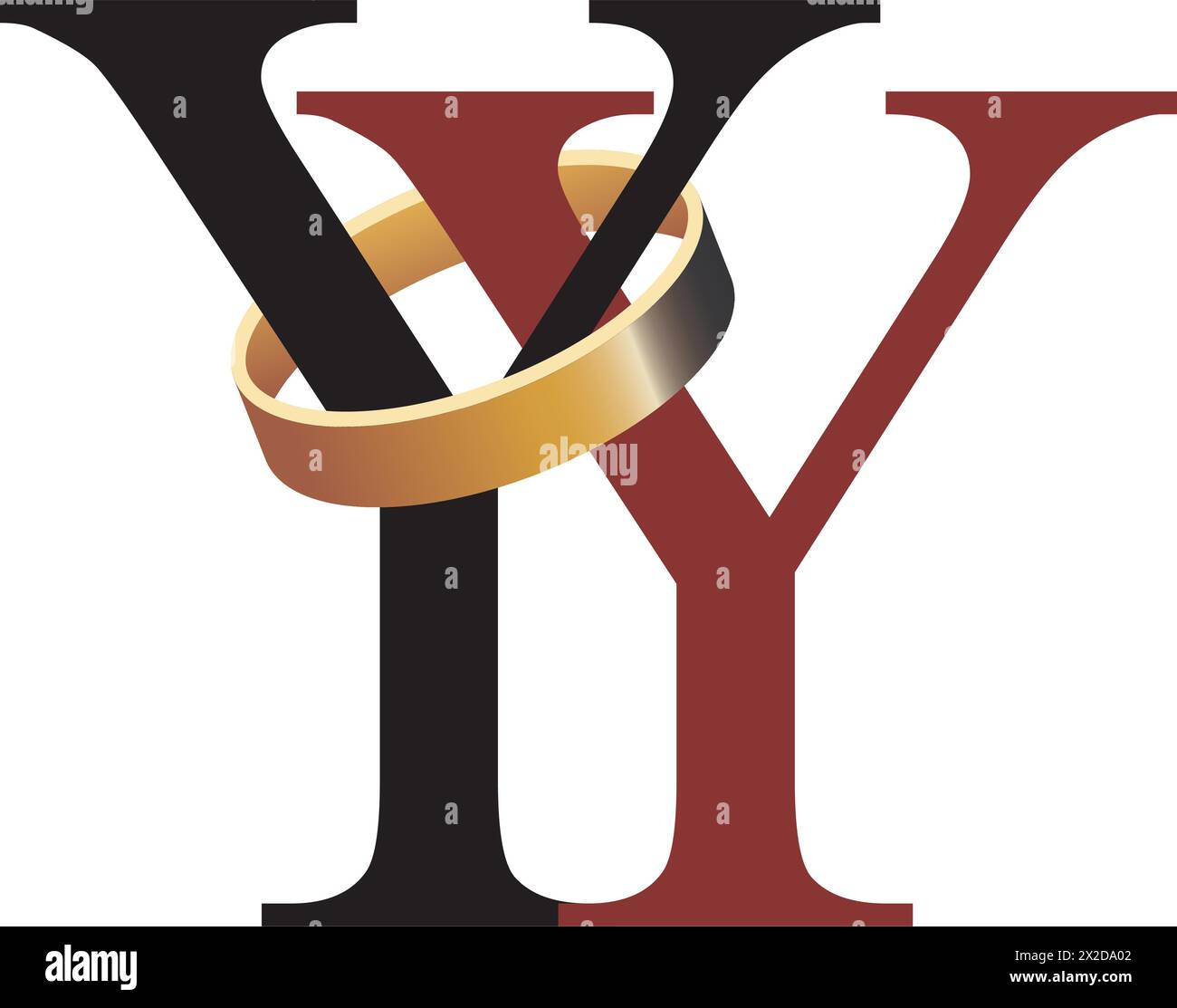 Y and Y Letter With Wedding Ring Logo. - Vector Stock Vector Image ...