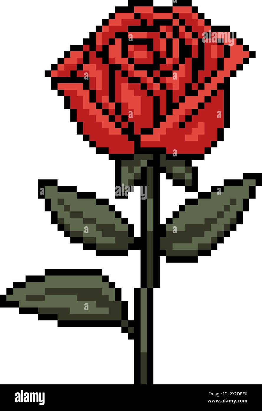 Rose pixel art hi-res stock photography and images - Alamy