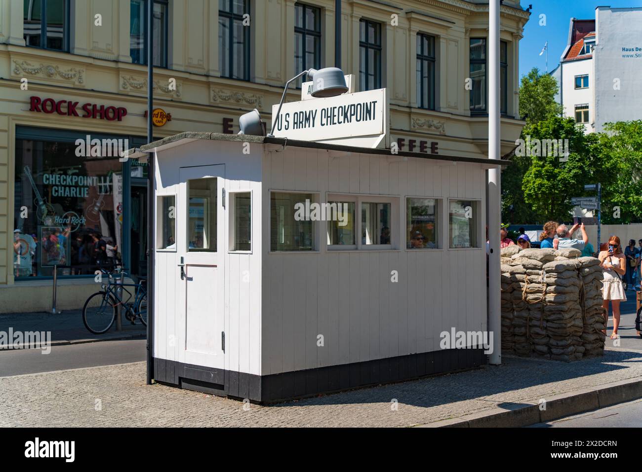 Checkpoint Charlie, a symbol of Cold War in Berlin, Germany Stock Photo ...
