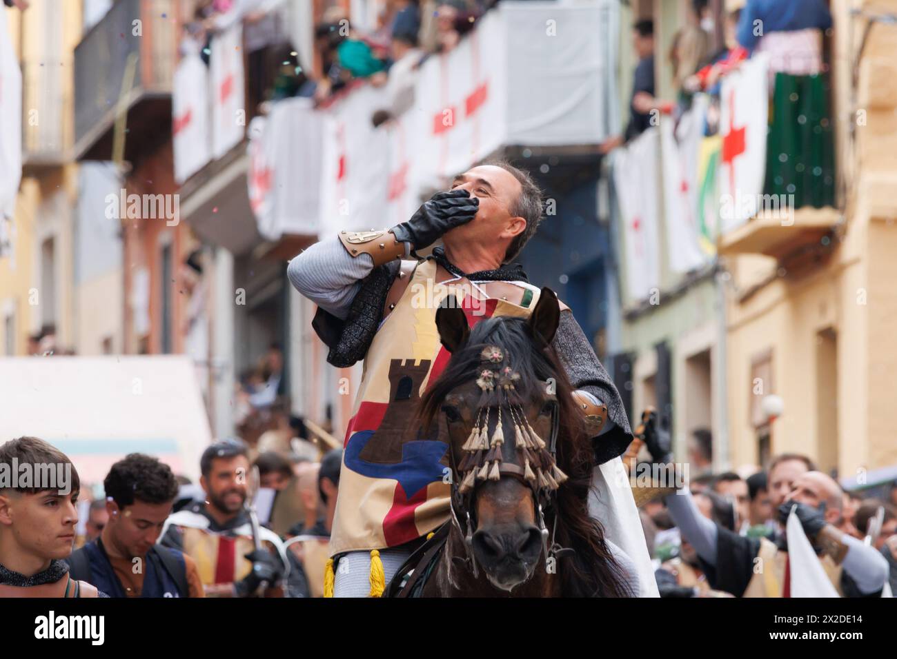 Alcoy, Spain, 04-20-2024: Women with musical instruments in the Moors ...