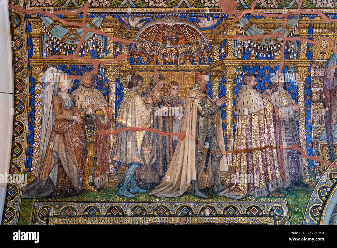 Mosaic art in the Kaiser Wilhelm Memorial Church in Berlin, Germany ...