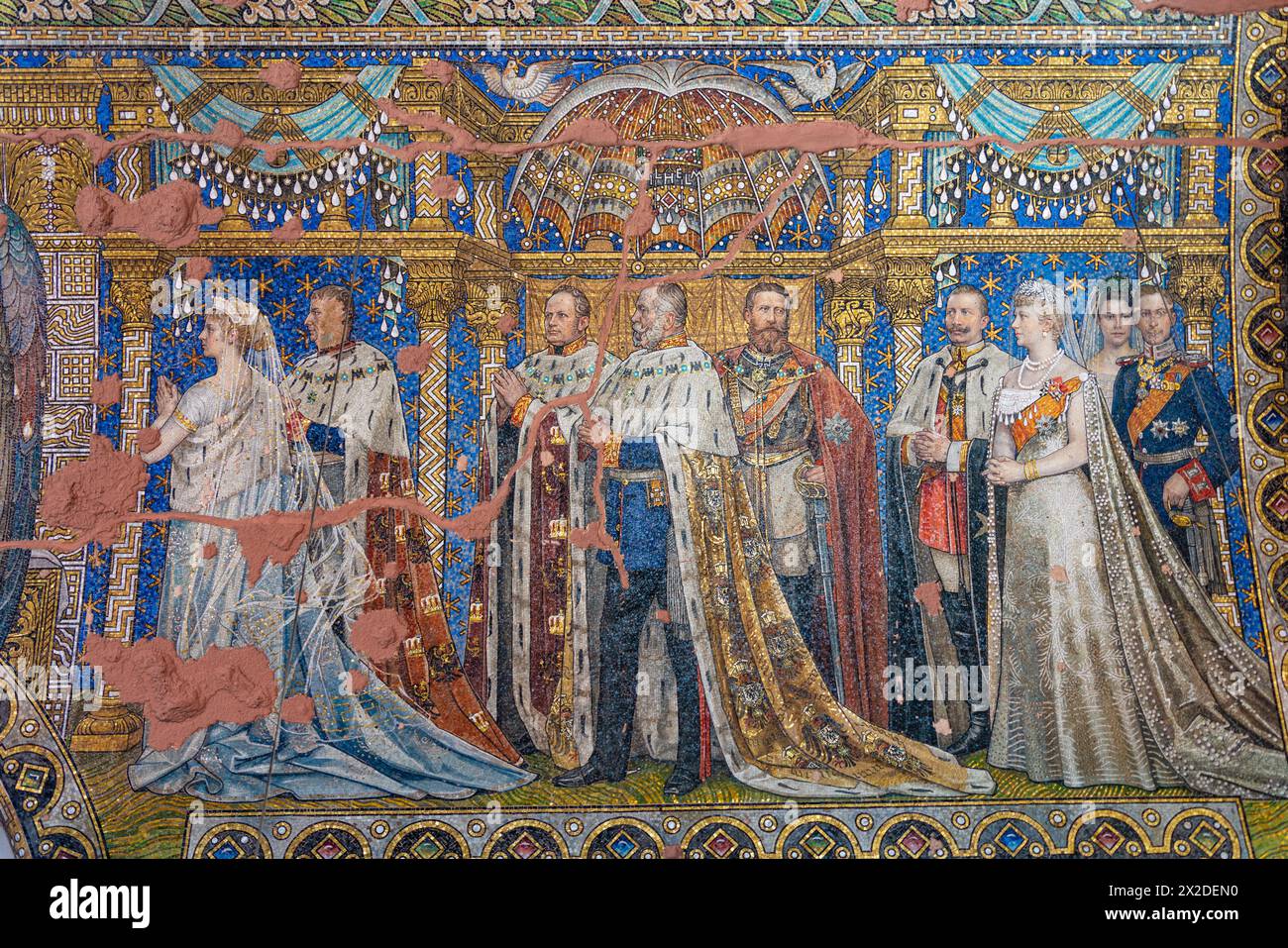 Mosaic art in the Kaiser Wilhelm Memorial Church in Berlin, Germany ...