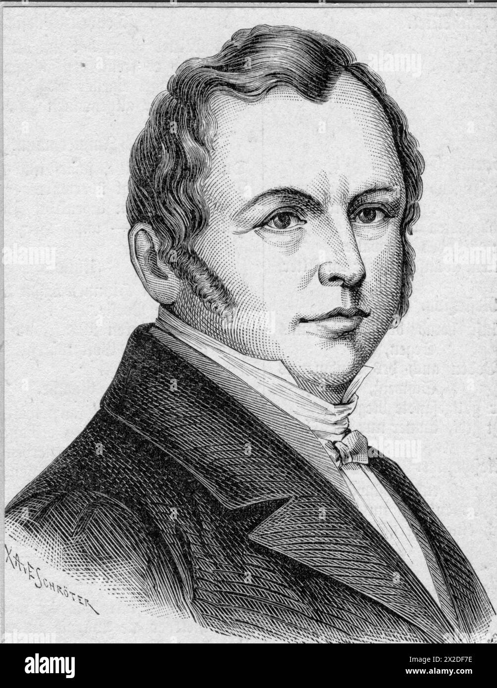 Schwab, Gustav, 19.6.1792 - 4.11.1850, German writer, wood engraving by ...