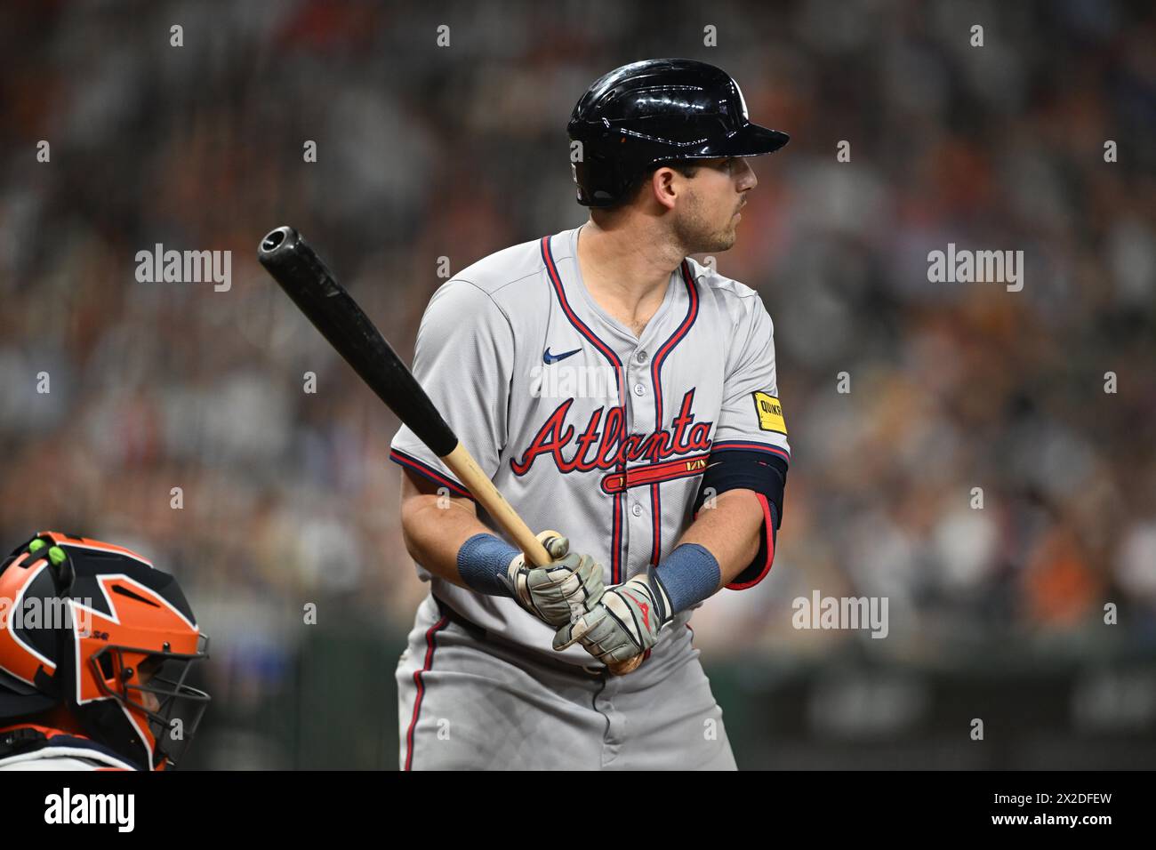 Atlanta Braves third base AUSTIN RILEY (27) in the top of the seventh ...