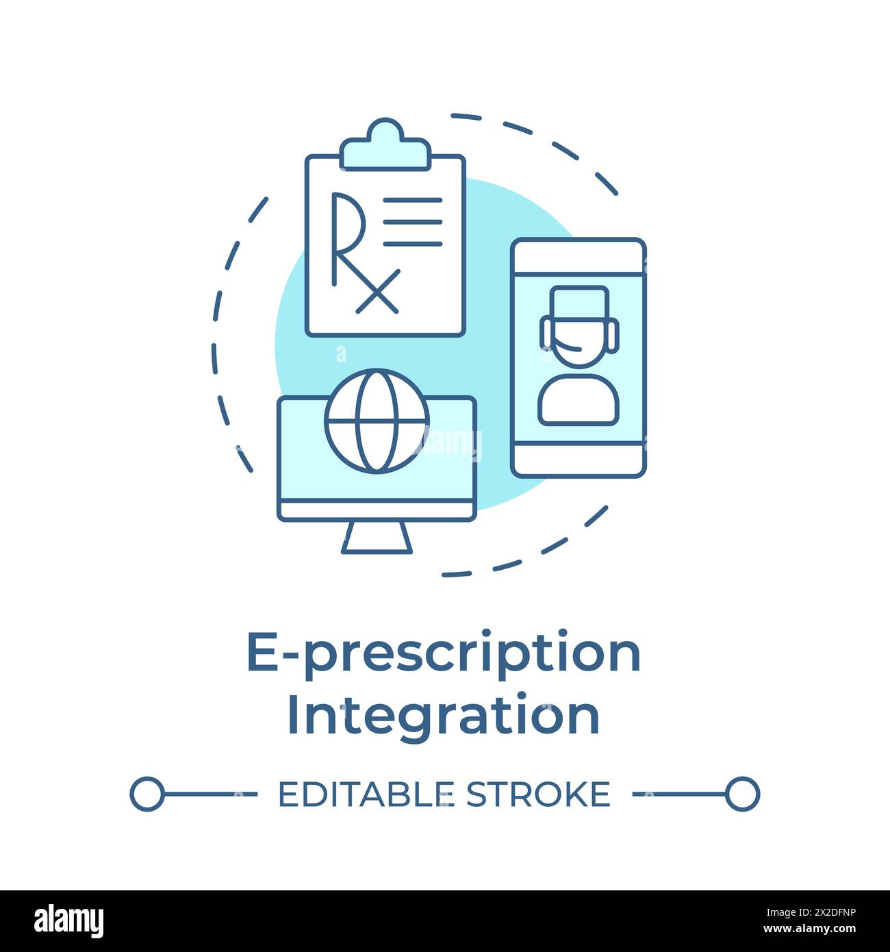 Electronic prescription color icon hi-res stock photography and images ...