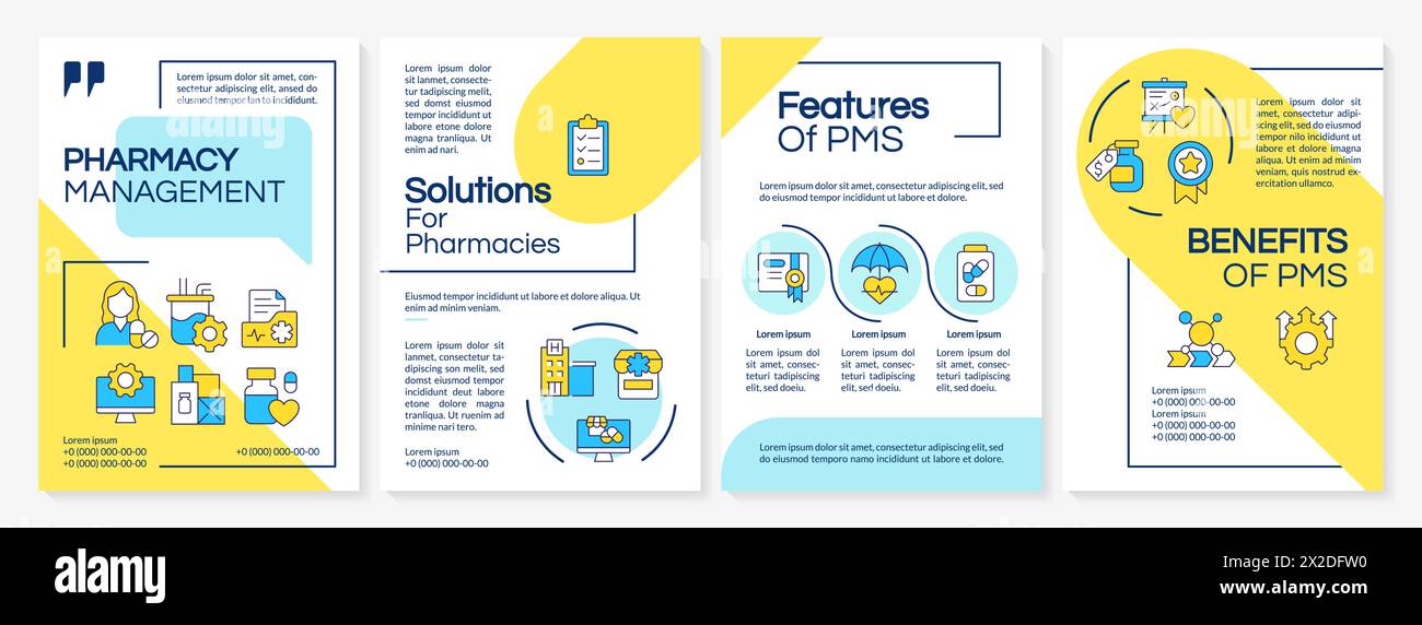 PMS system benefits brochure template Stock Vector Image & Art - Alamy