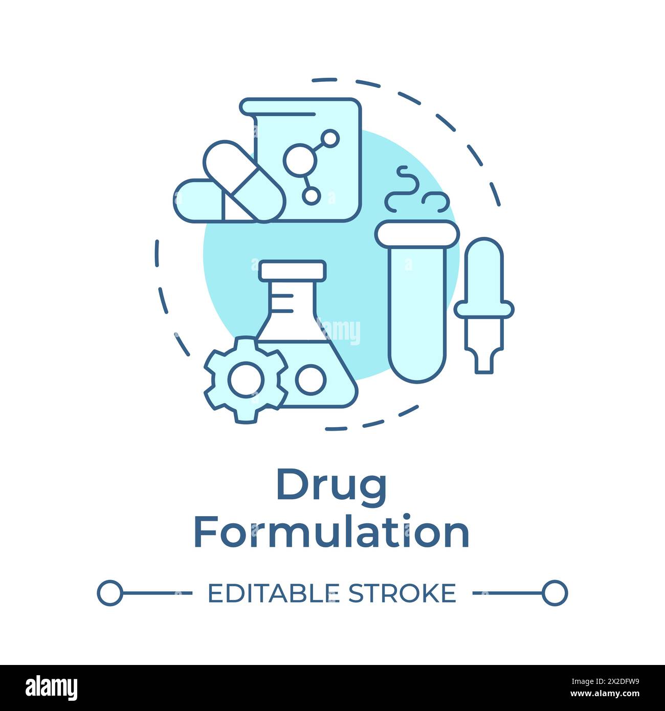 Drug formulation soft blue concept icon Stock Vector Image & Art - Alamy