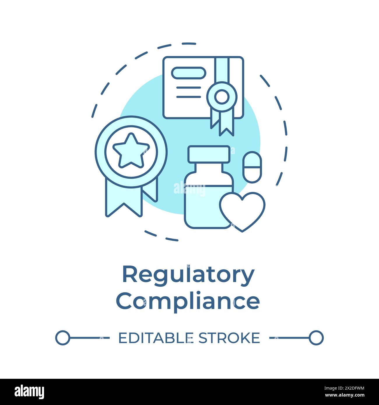 Regulatory compliance soft blue concept icon Stock Vector Image & Art - Alamy