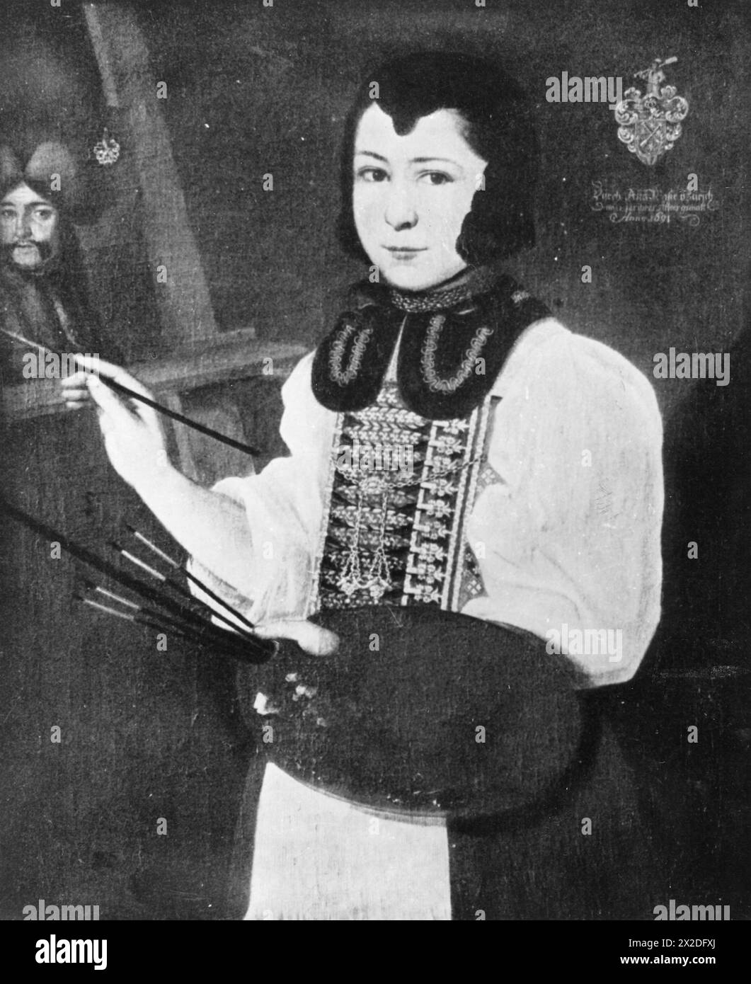 Oil on canvas “half Black and White Stock Photos & Images - Alamy