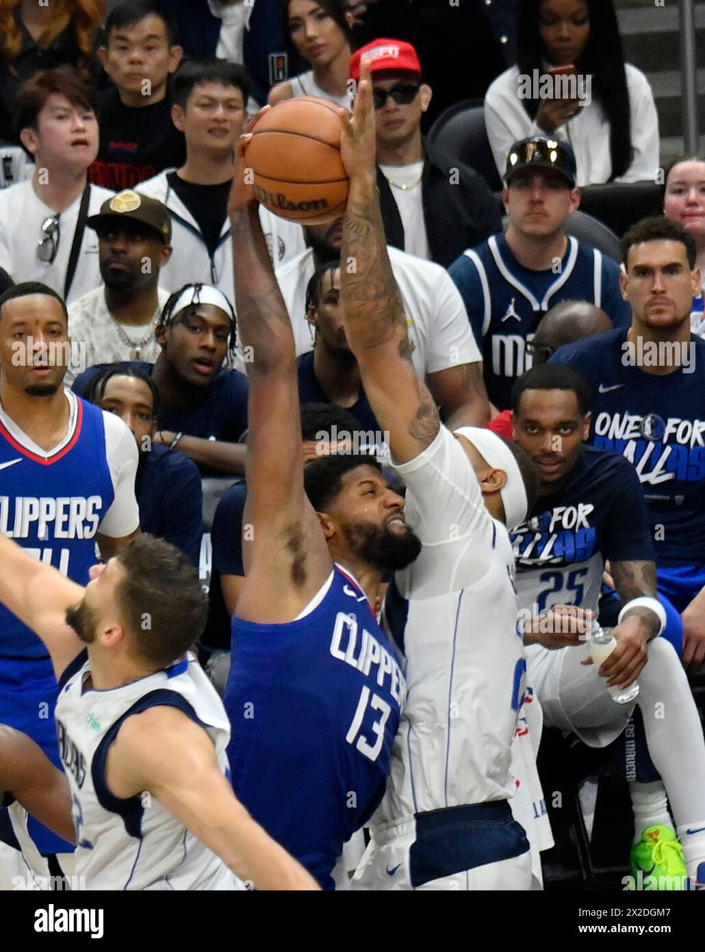 Los Angeles, Unite States. 21st Apr, 2024. Dallas Mavericks center ...