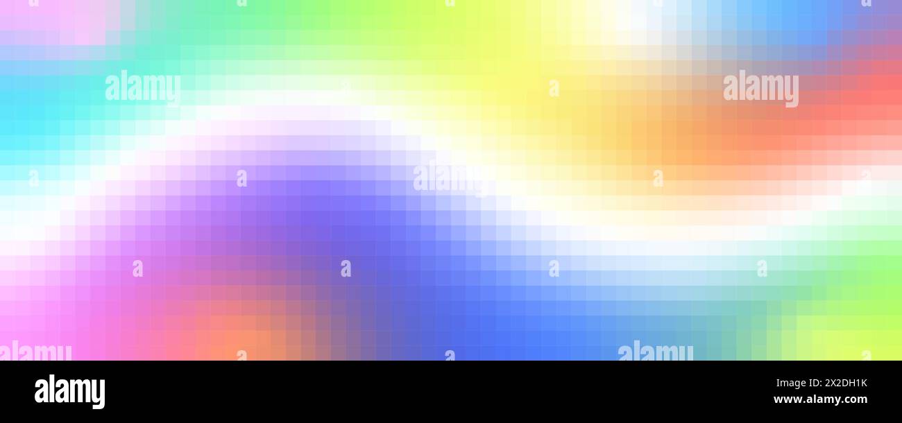 Pixel square rainbow pattern. Abstract wavy gradient mosaic background ...