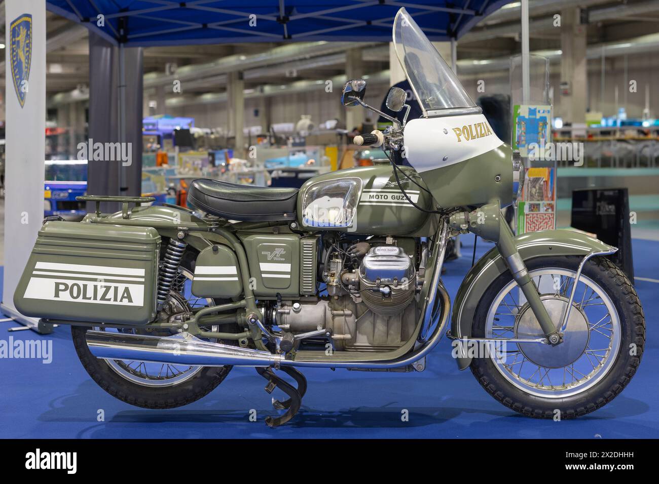 Old Vintage Italian Police Motorbike Stock Photo - Alamy