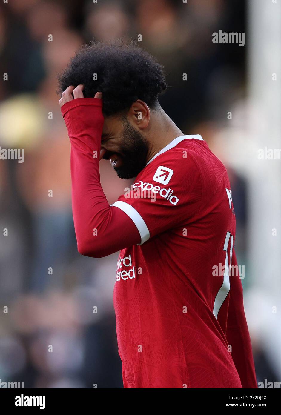 London, UK. 21st Apr, 2024. Mohamed Salah of Liverpool during the ...
