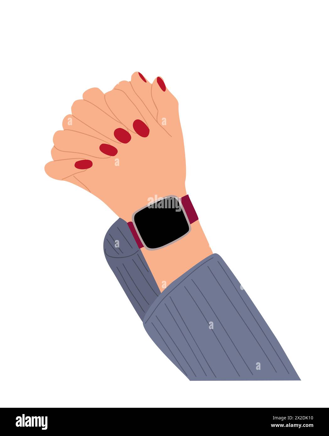 Wearing a wrist watch Stock Vector Images - Alamy
