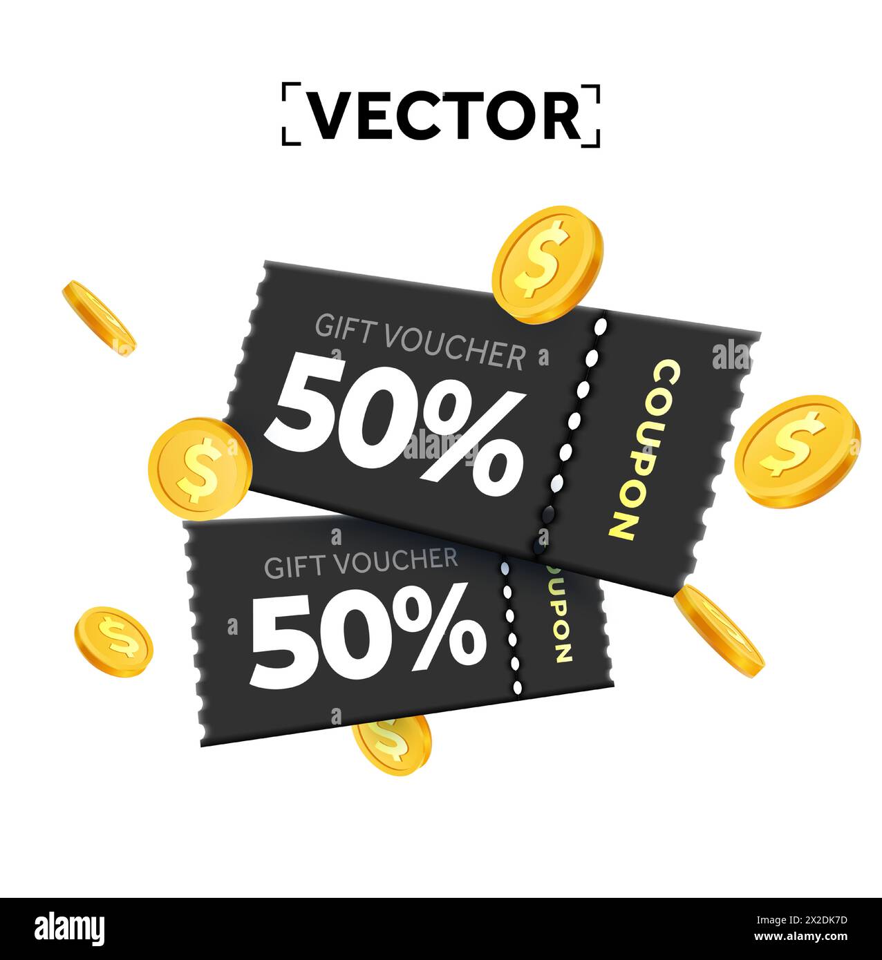 50 dollar coupon gift Stock Vector Images - Alamy