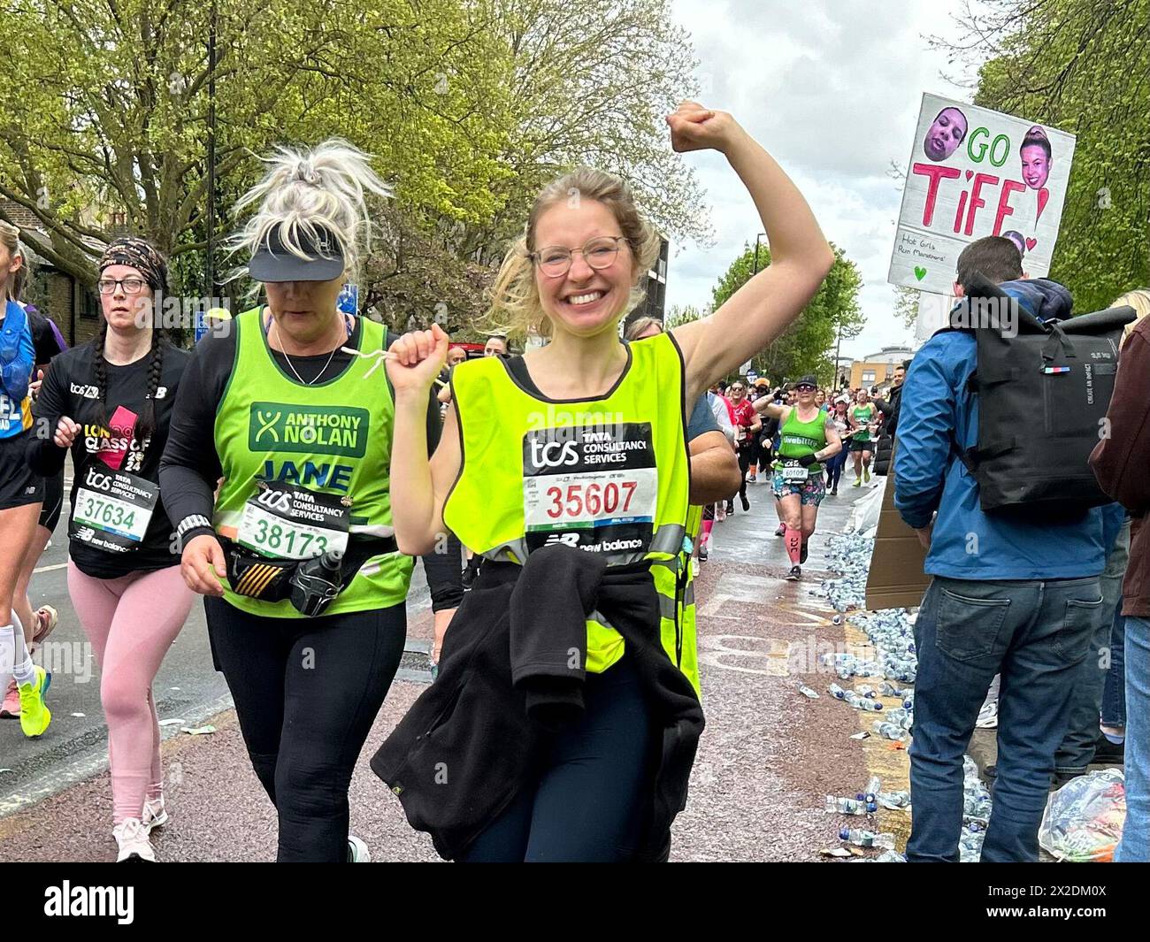 PA REAL LIFE: Karolina celebrates as she passes mile six of The London ...