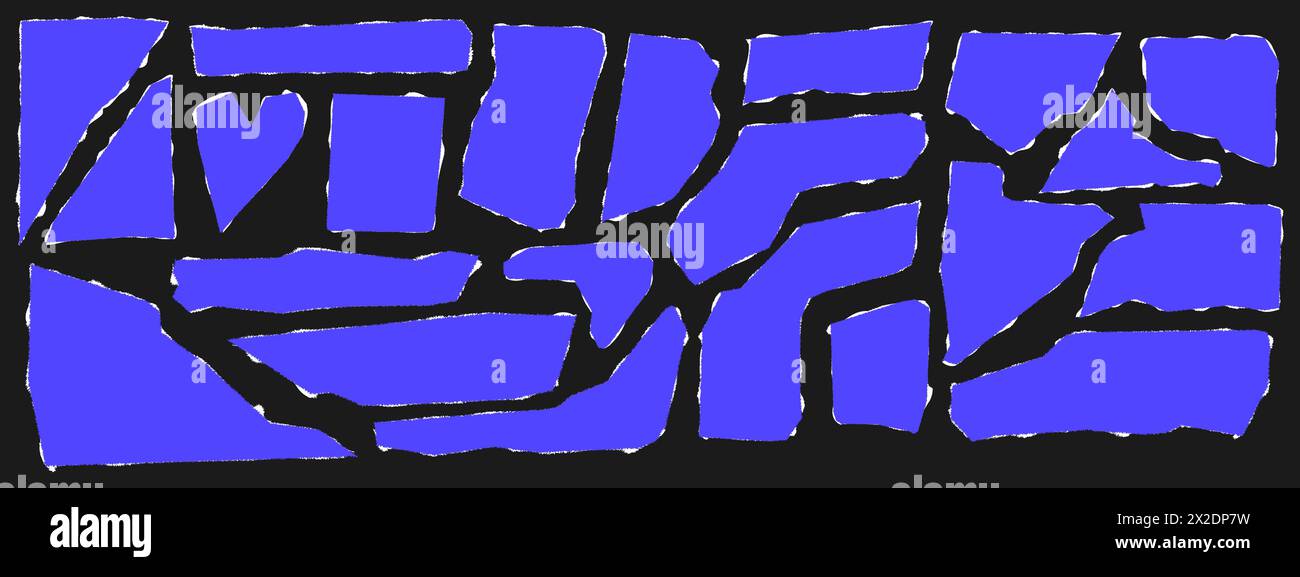 Grunge shapes with jagged edges. Torn paper items for collage, design ...