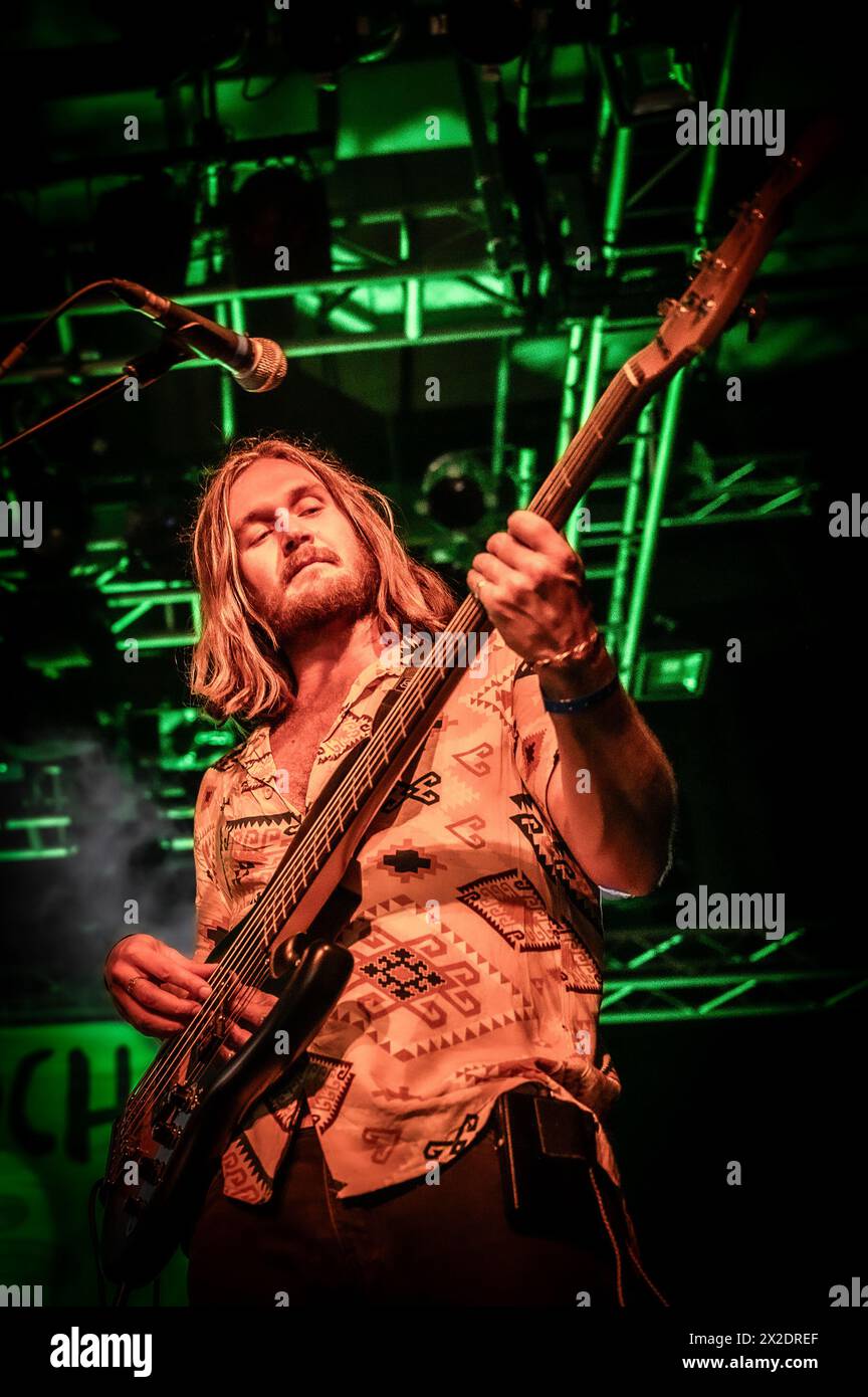 Sean Koch with Adrian Fowler and Ross Hillier live on stage Stock Photo ...