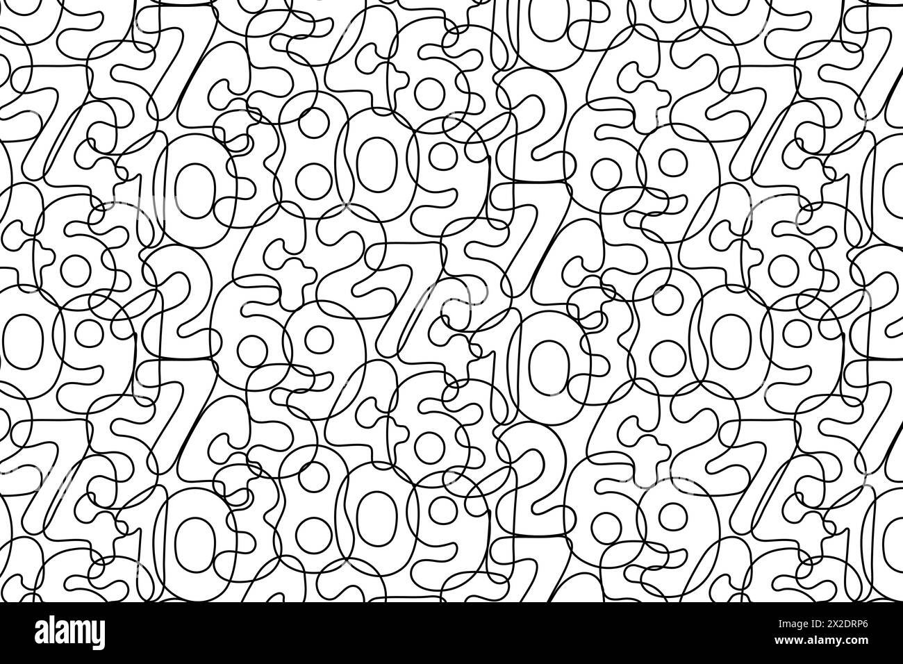 Abstract seamless background with abstract bubbles of numbers. Vector ...