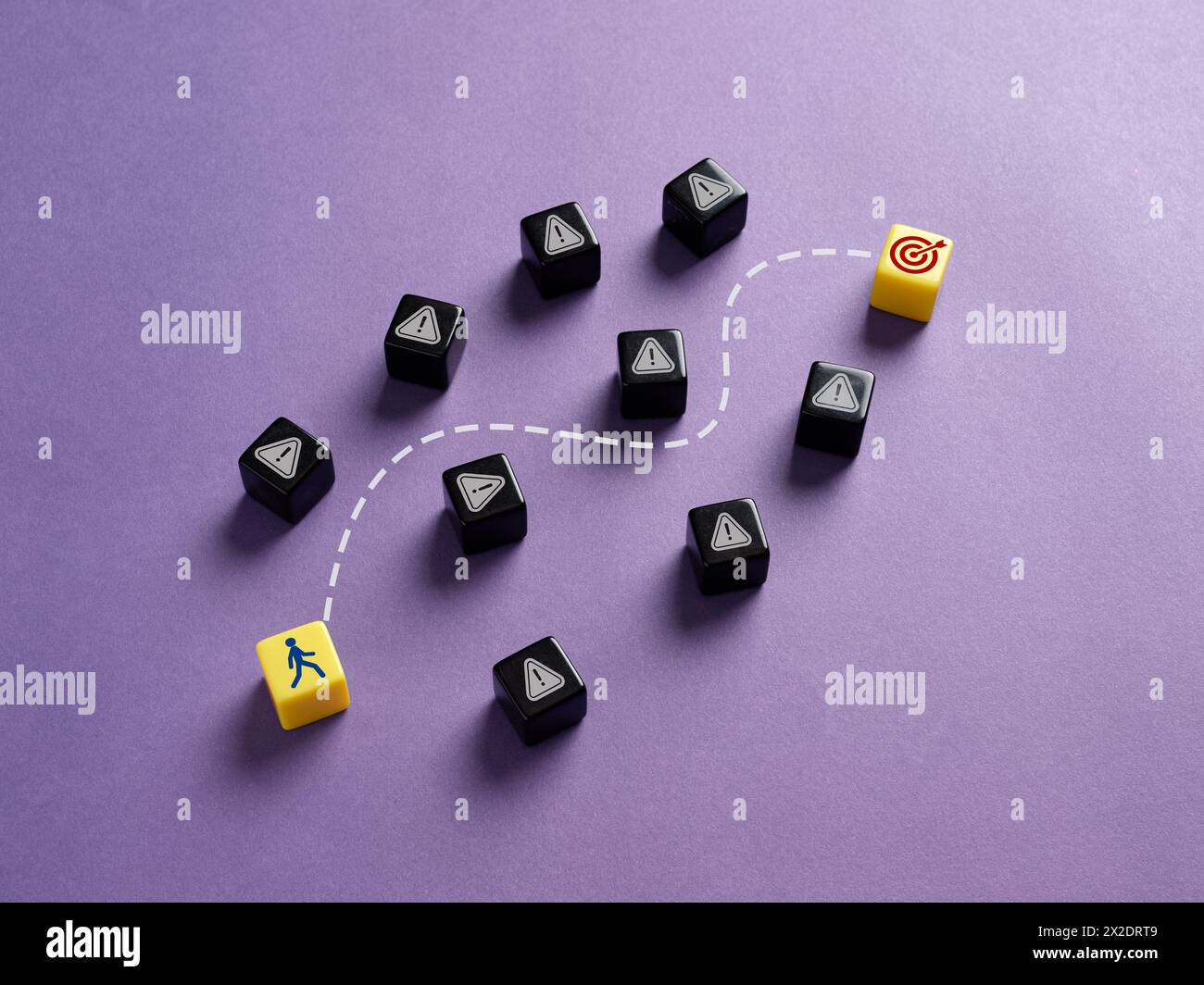 Overcoming obstacles and reaching to the target goal. Goal achievement ...