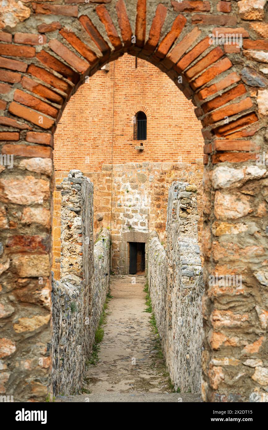 The historical Red Tower in the Alanya district of Antalya, one of the ...