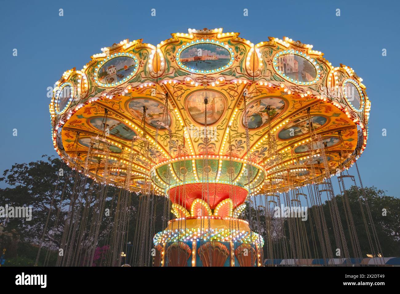 Carousel Merry go round ride attraction for children. travel photo ...