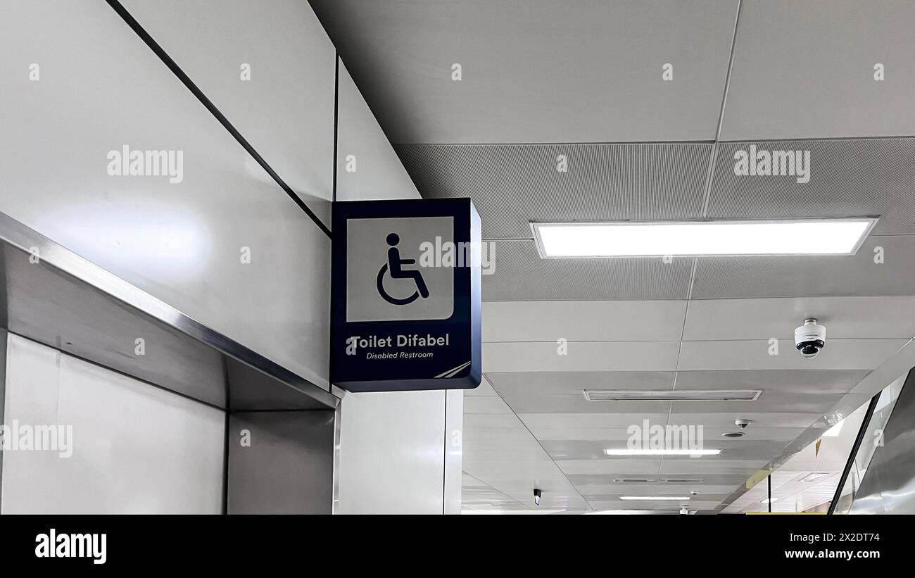 Signs in toilets specifically for disabled people, Public toilet sign ...